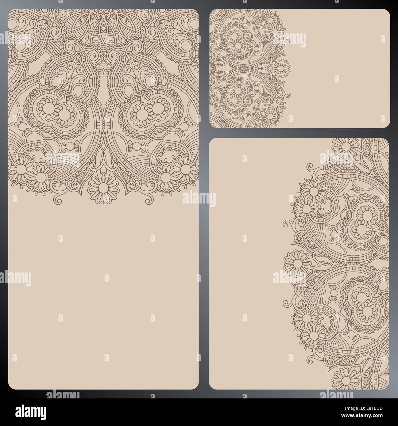 collection of ornamental circle template Stock Photo - Alamy