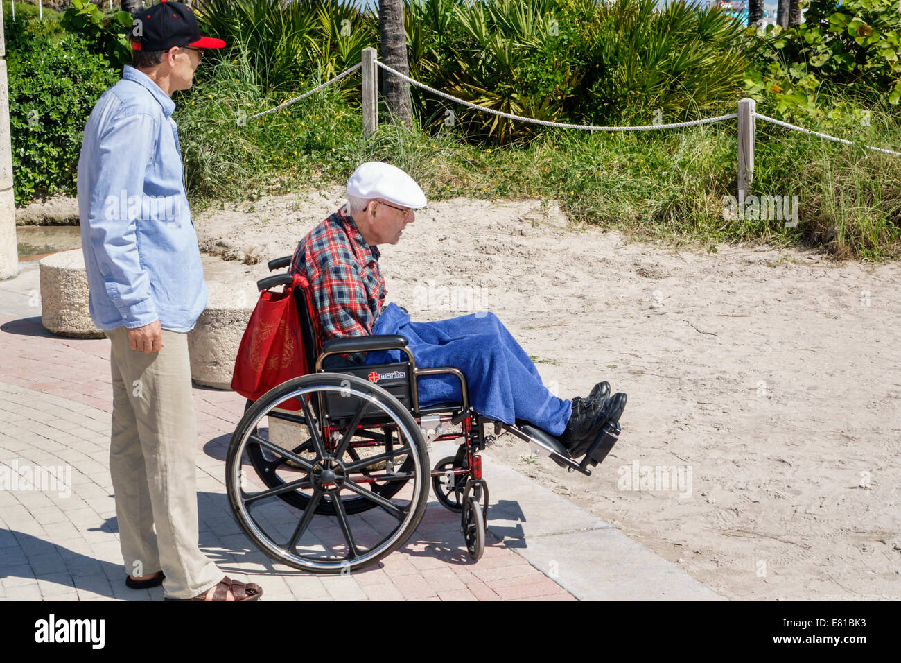 Miami Beach Florida,adult adults man men male,adult son,senior seniors ...