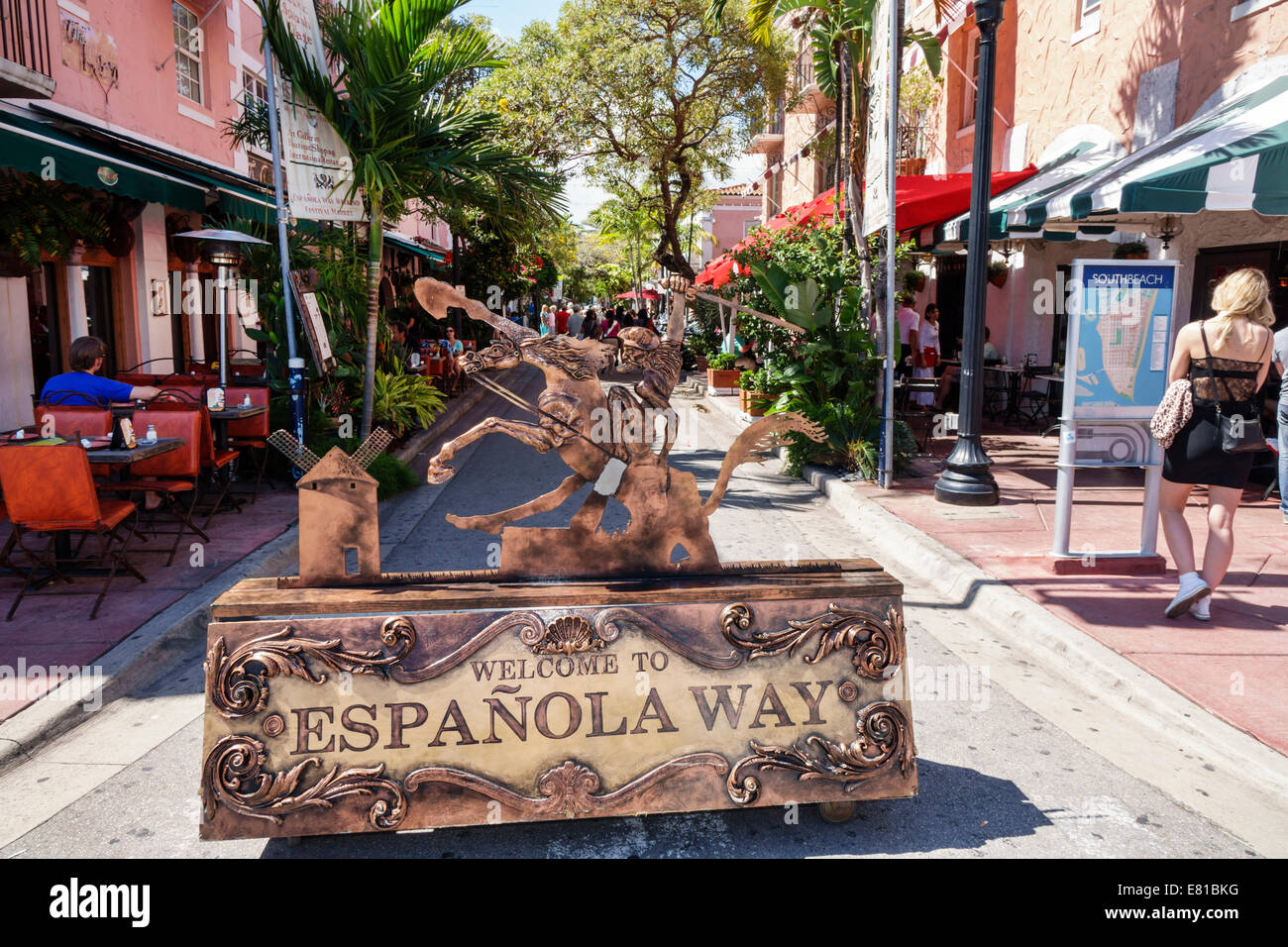 Florida Miami Beach Espanola Way High Resolution Stock Photography and ...