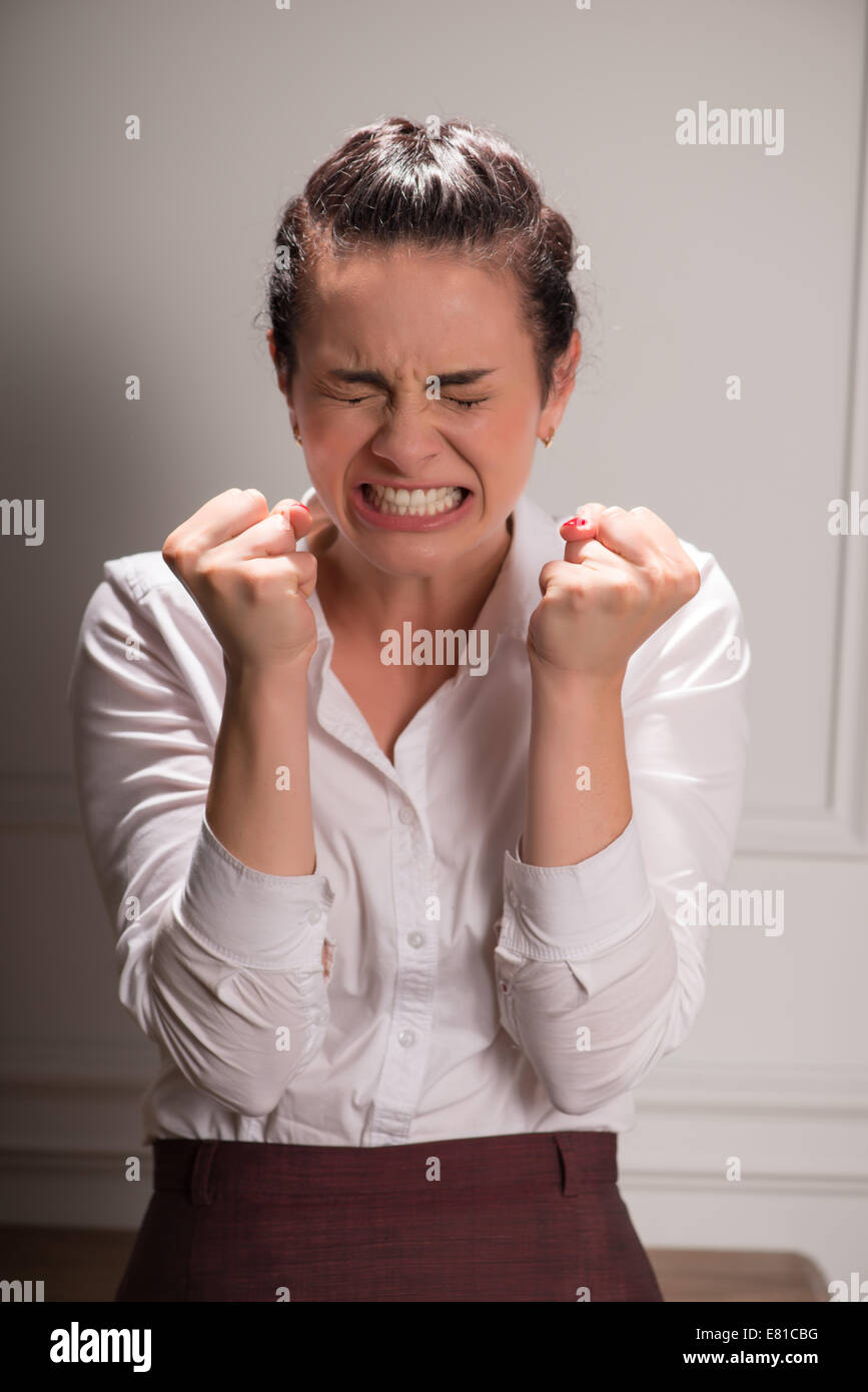 Business woman suffering from depression Stock Photo - Alamy