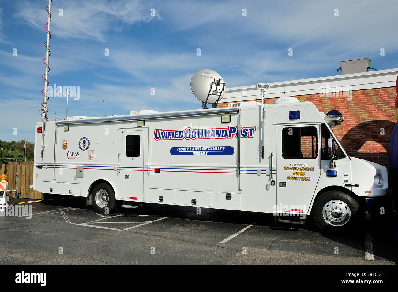 Mobile Command Post for Homeland Security in small town USA Stock Photo ...