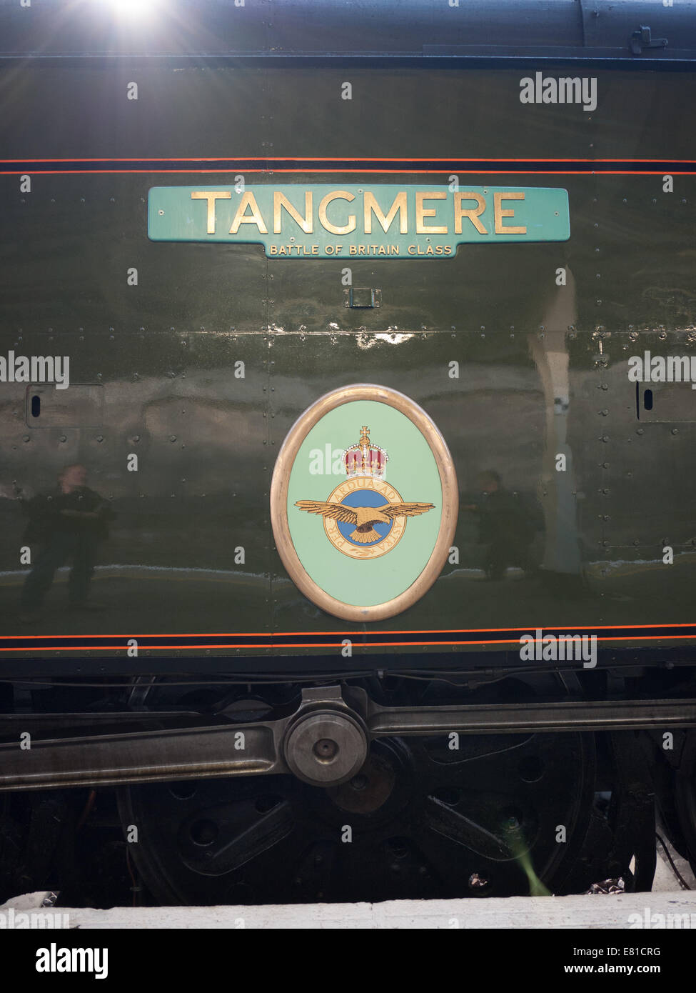 Battle of Britain class steam locomotive, 34067 Tangmere Stock Photo ...