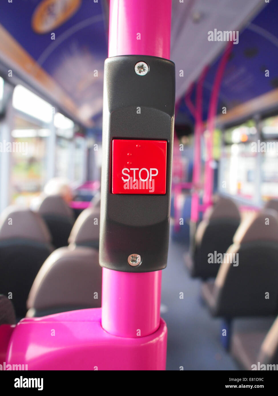 A Stop Button On Board A Bus With The Word Stop On Braille In One Corner Stock Photo Alamy a-stop-button-on-board-a-bus-with-the-word-stop-on-braille-in-one-corner-stock-photo-alamy
