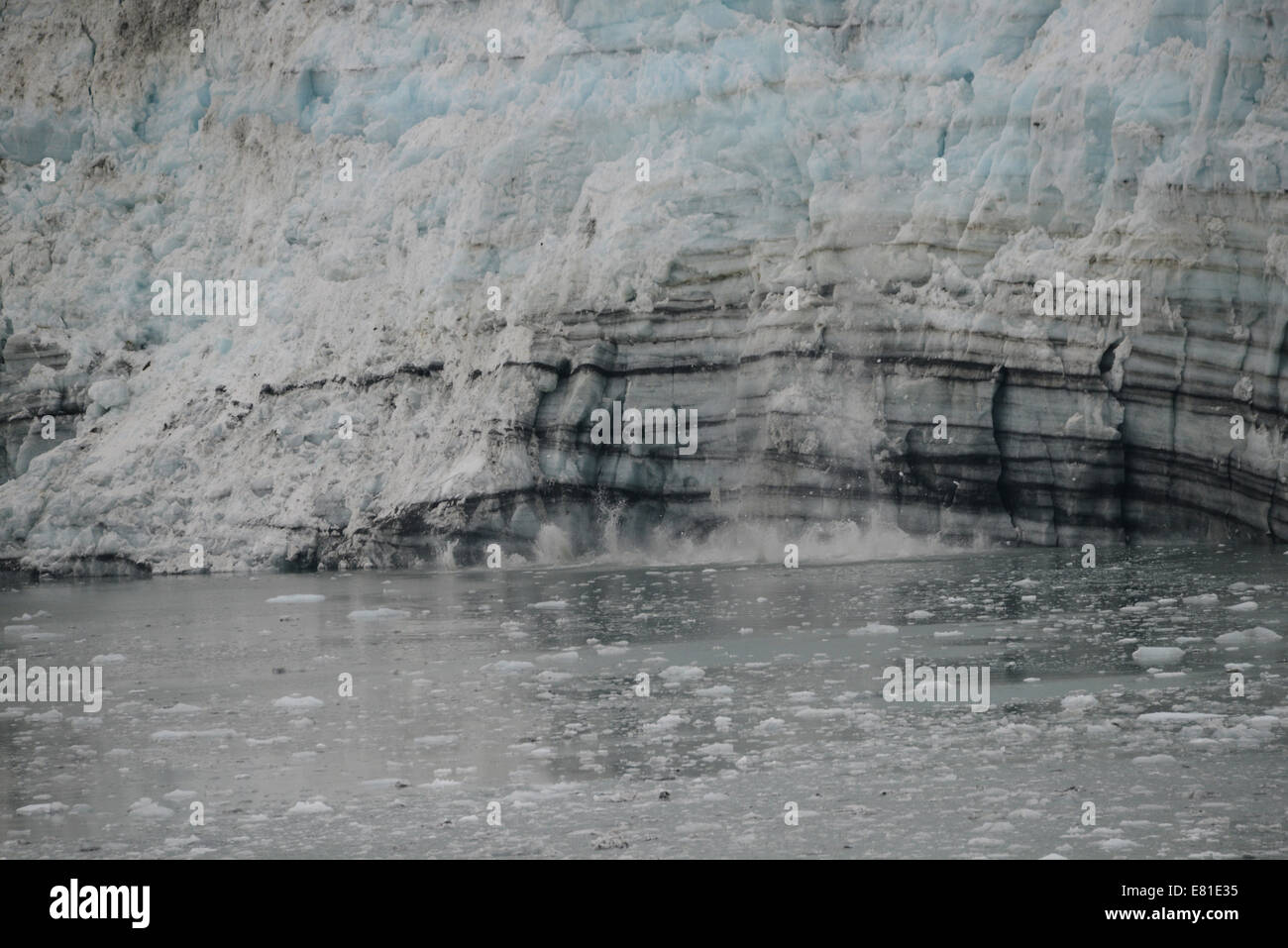 Glacier Bay in Alaska with nature, glaciers, ice, falling glaciers and ...