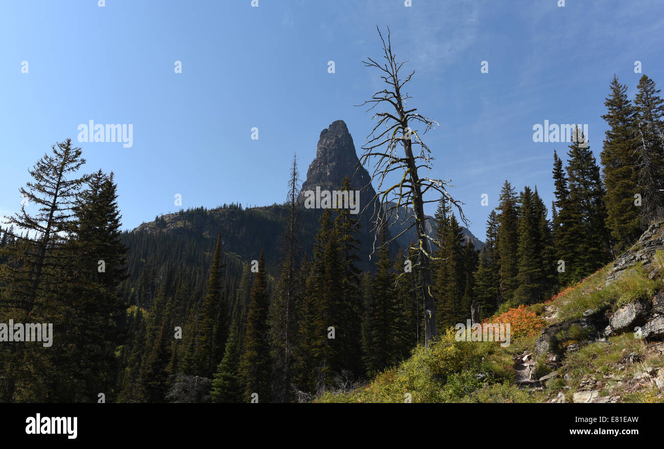 Pumpelly Pillar near Two Medicine Lake in Glacier National Park ...