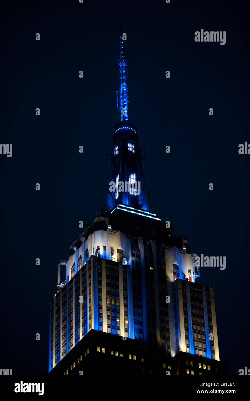 Manhattan, New York, USA. 28th Sep, 2014. The Empire State Building ...