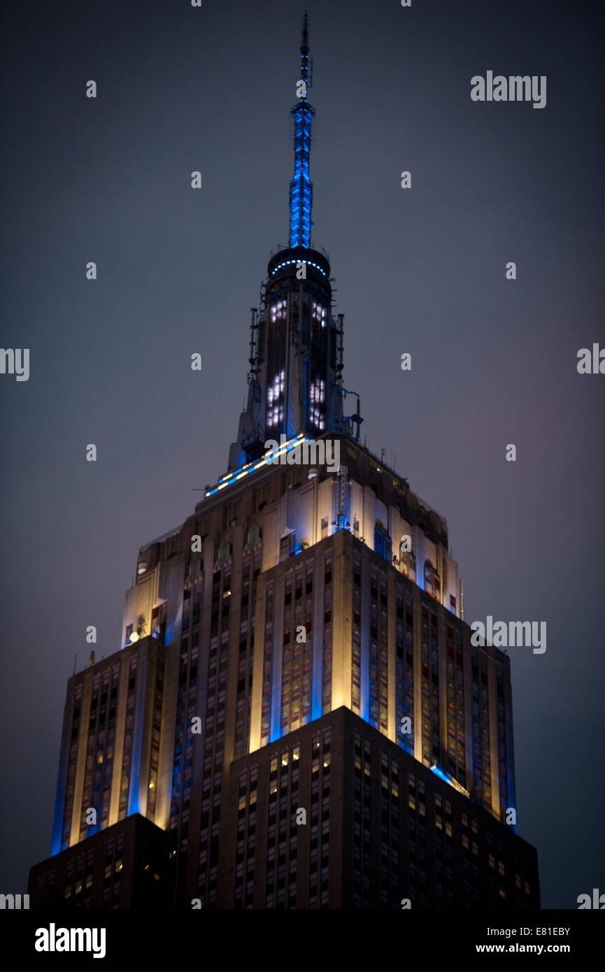 Manhattan, New York, USA. 28th Sep, 2014. The Empire State Building ...