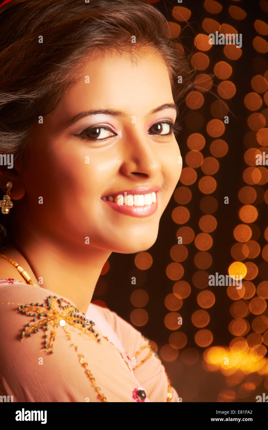 indian Beautiful ladies Pose Stock Photo - Alamy