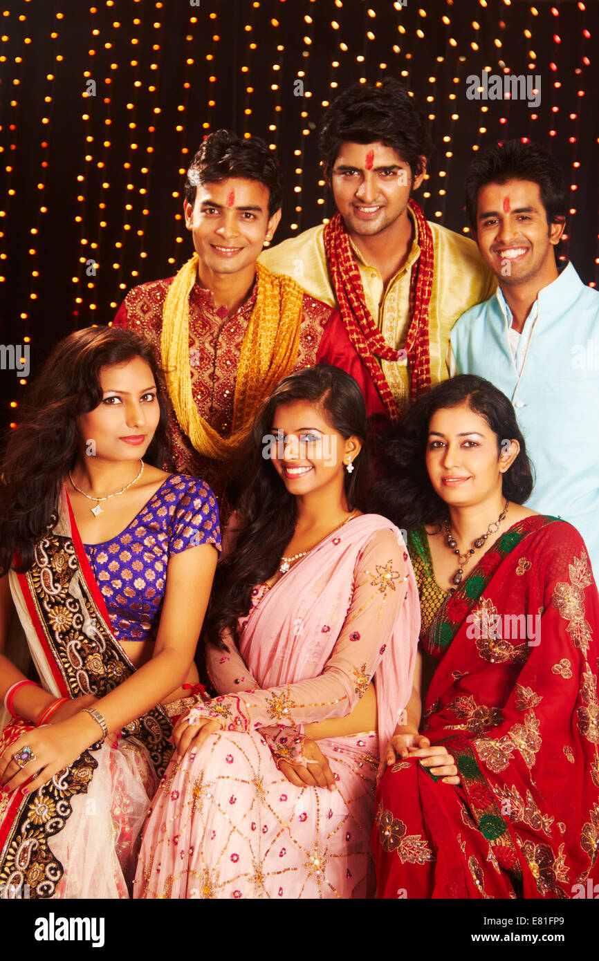 indian friends diwali Festival Stock Photo - Alamy