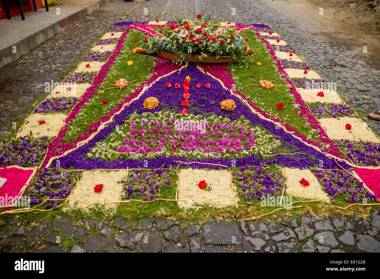 easter carpets in antigua guatemala Stock Photo - Alamy