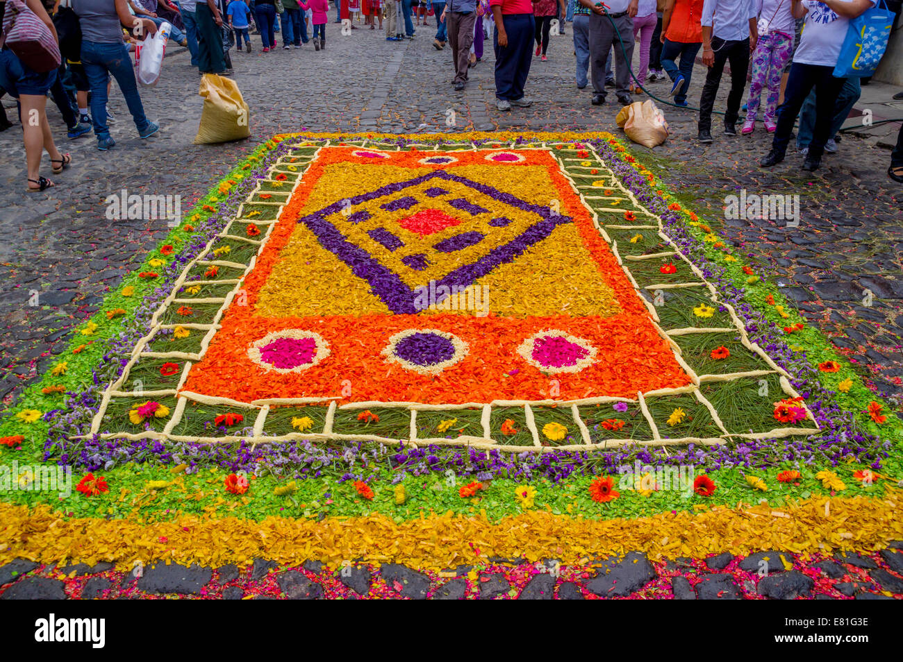 easter carpets in antigua guatemala Stock Photo - Alamy