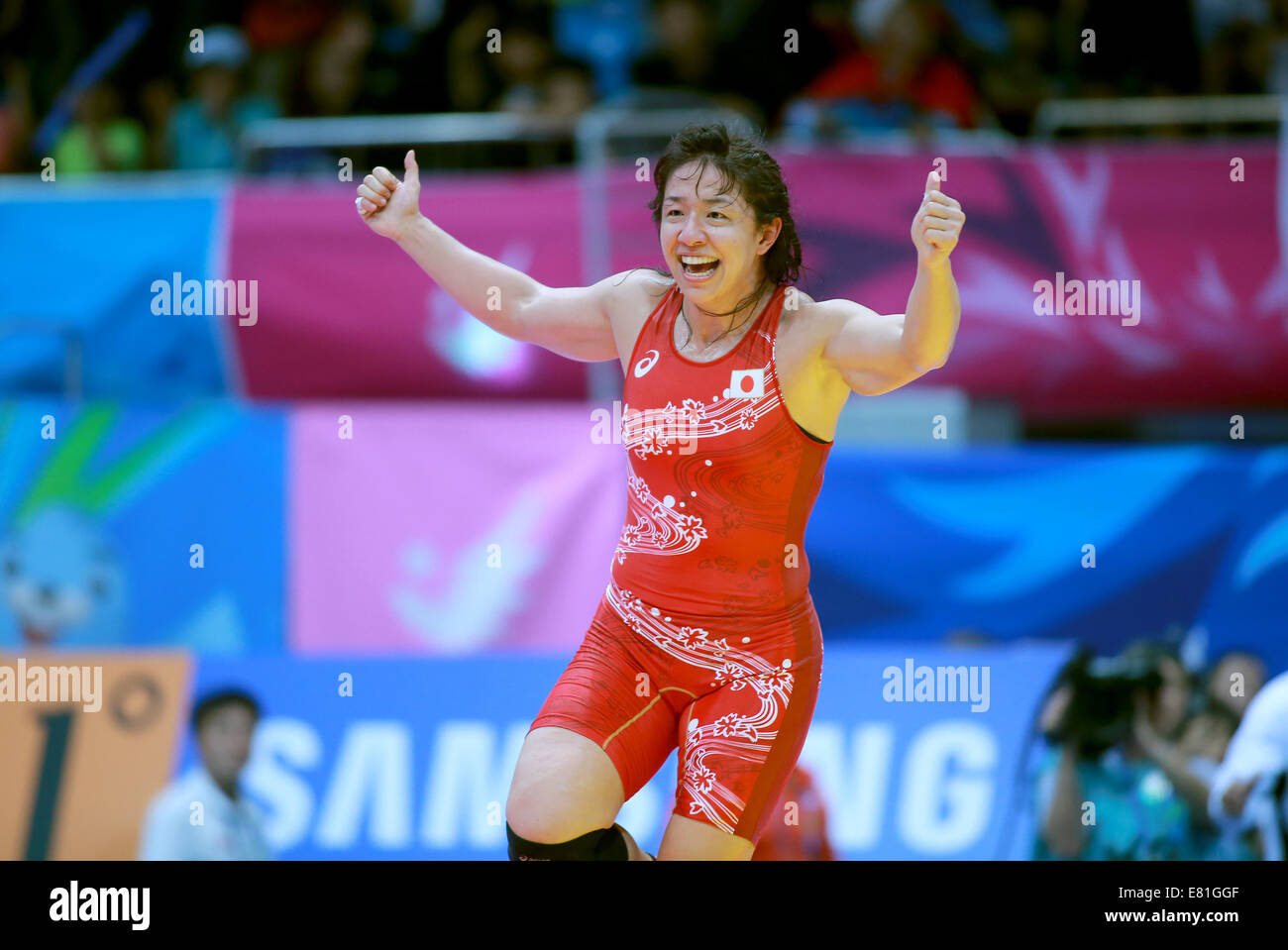 Incheon, South Korea. 28th Sep, 2014. Kyoko Hamaguchi (JPN) Wrestling ...