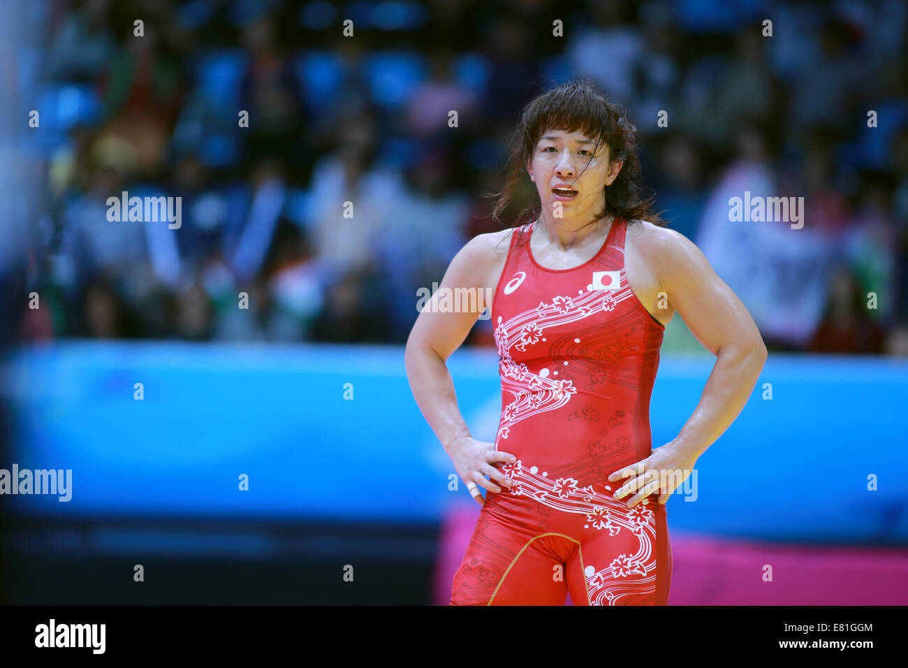 Incheon, South Korea. 28th Sep, 2014. Kyoko Hamaguchi (JPN) Wrestling ...