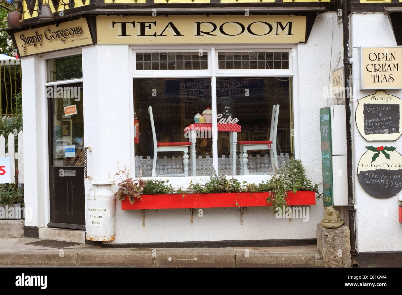 Simply gorgeous tea room in Cheddar gorge, Somerset, June 2014 Stock ...