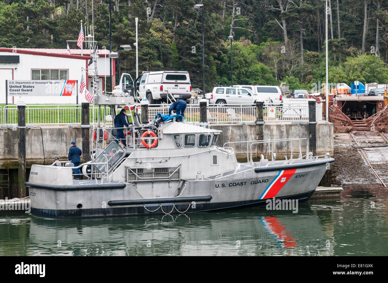 California, U.S. Coast Guard Station Noyo River, 47 foot Motor Lifeboat ...