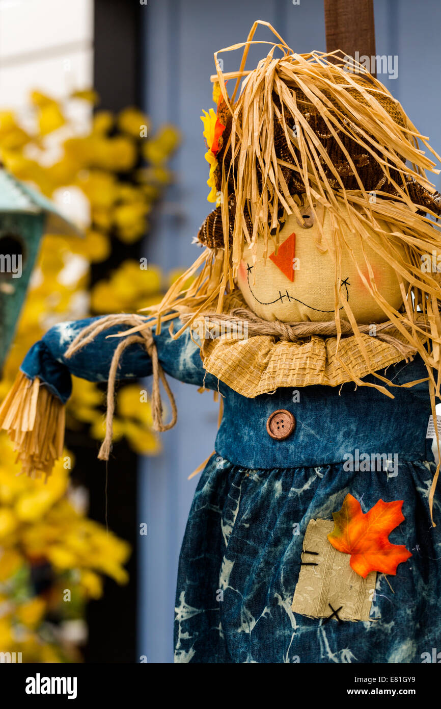 Large scarecrow handmade for Halloween Stock Photo - Alamy