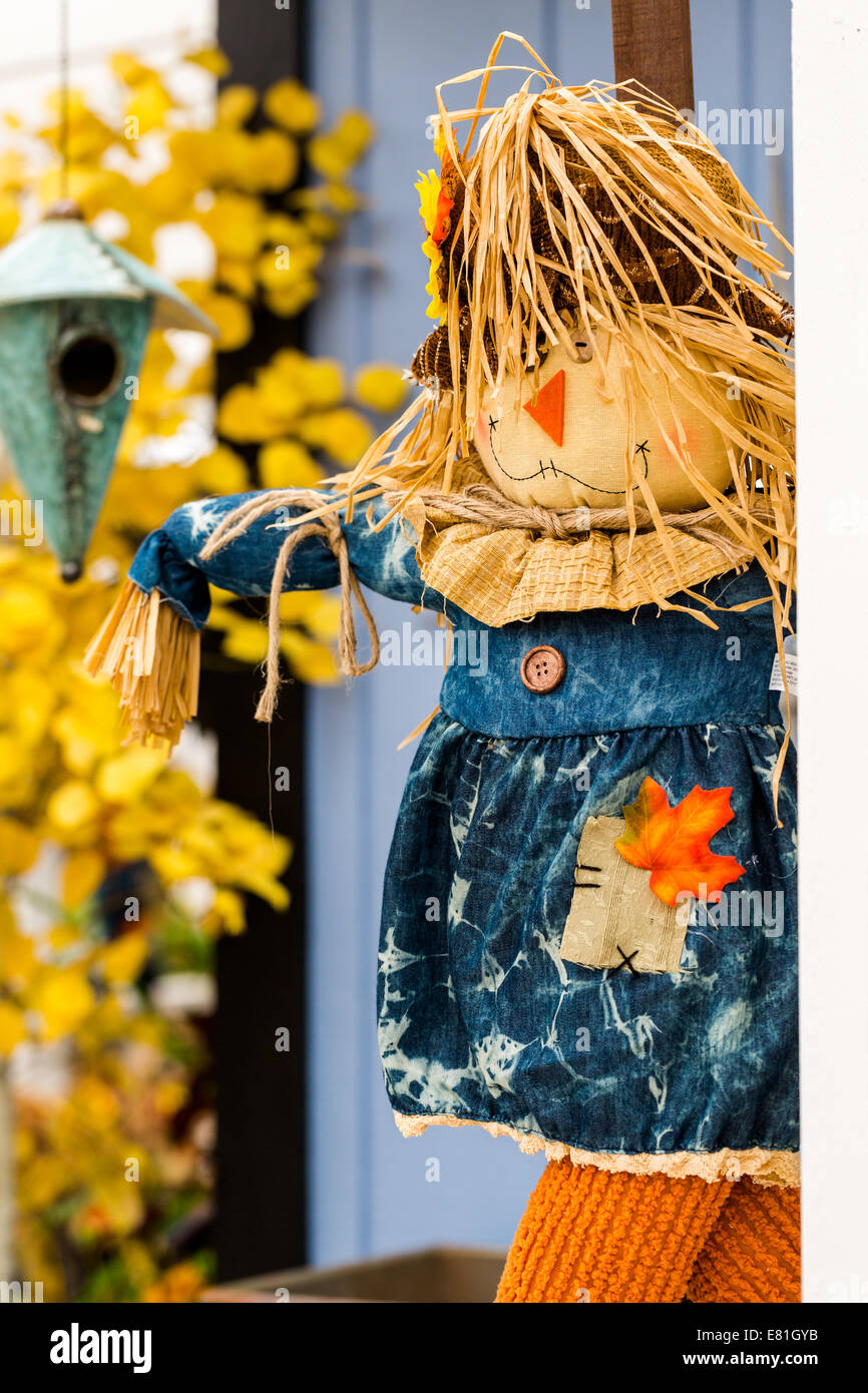 Large scarecrow handmade for Halloween Stock Photo - Alamy