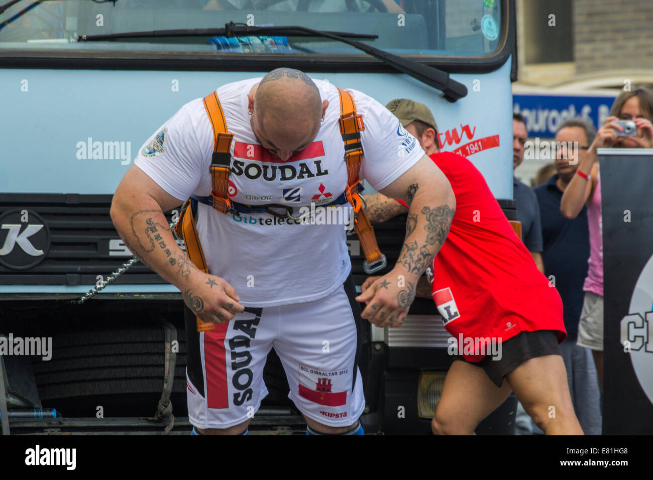 International Strongman competition in Gibraltar Stock Photo - Alamy
