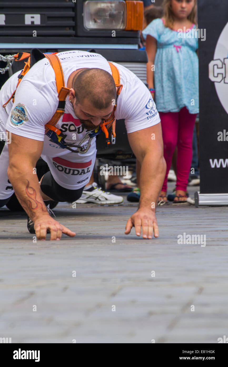 International Strongman competition in Gibraltar Stock Photo - Alamy