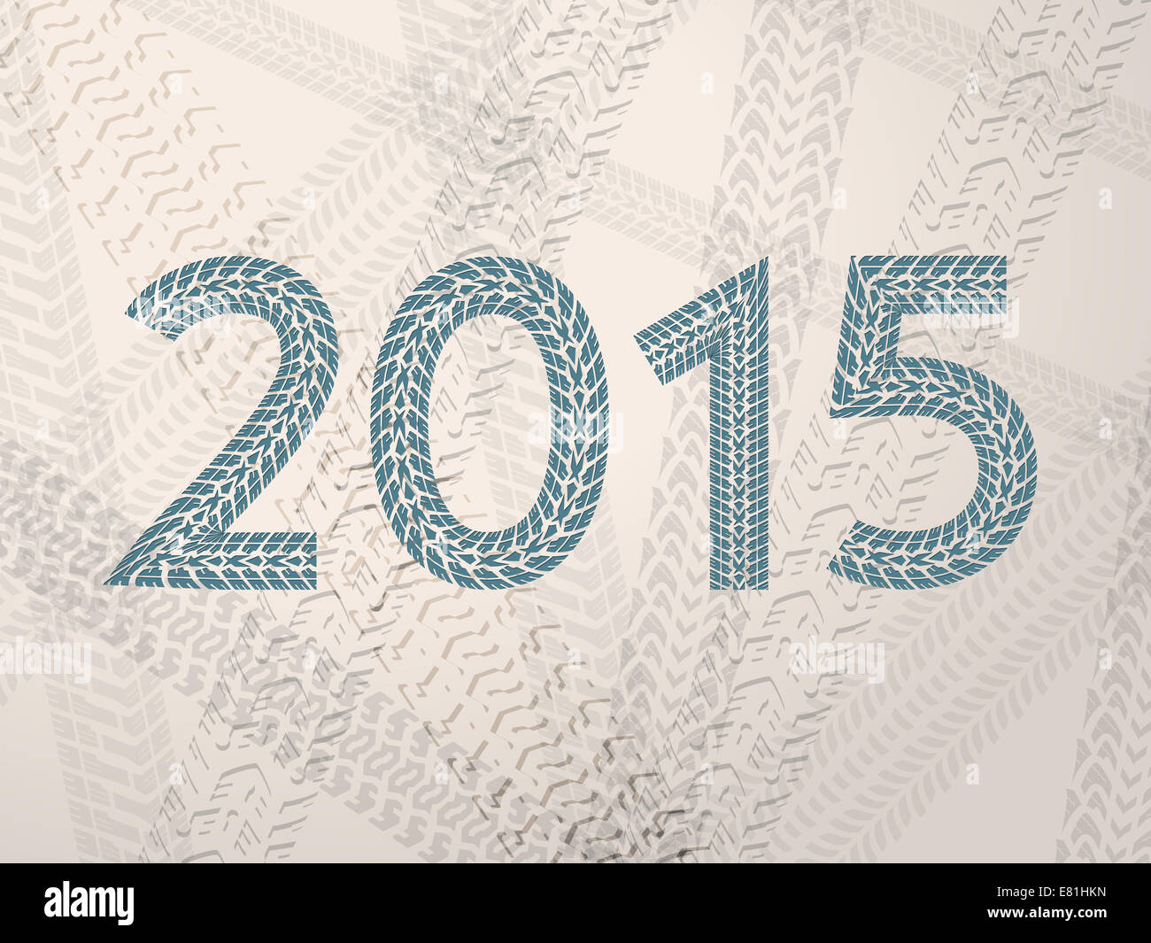 Year 2015 text with grunge tire tracks Stock Photo - Alamy