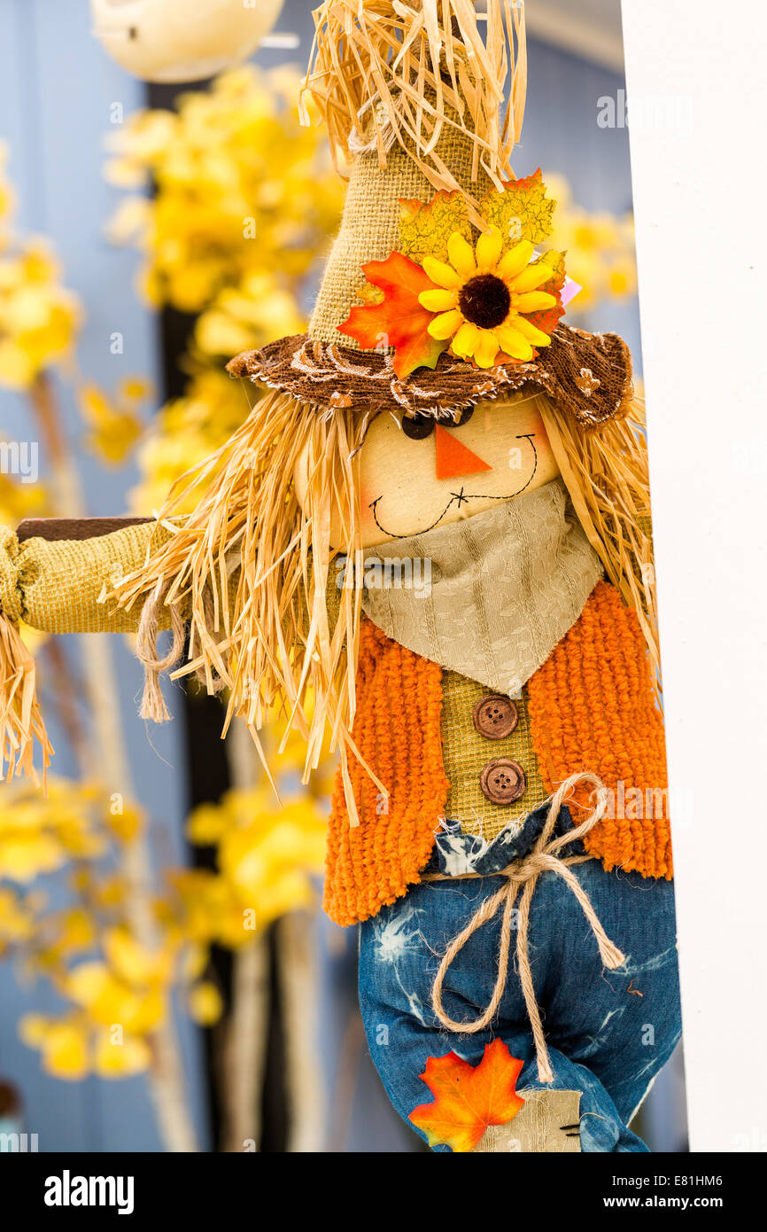 Large scarecrow handmade for Halloween Stock Photo - Alamy