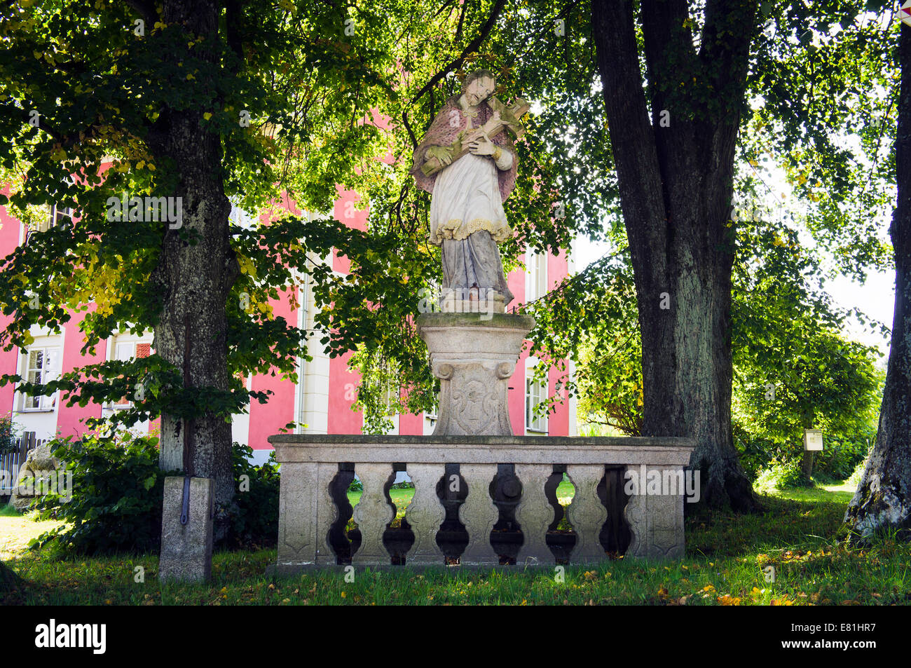 The statue of Saint John of Nepomuk in Hojna Voda village, Novohradske ...