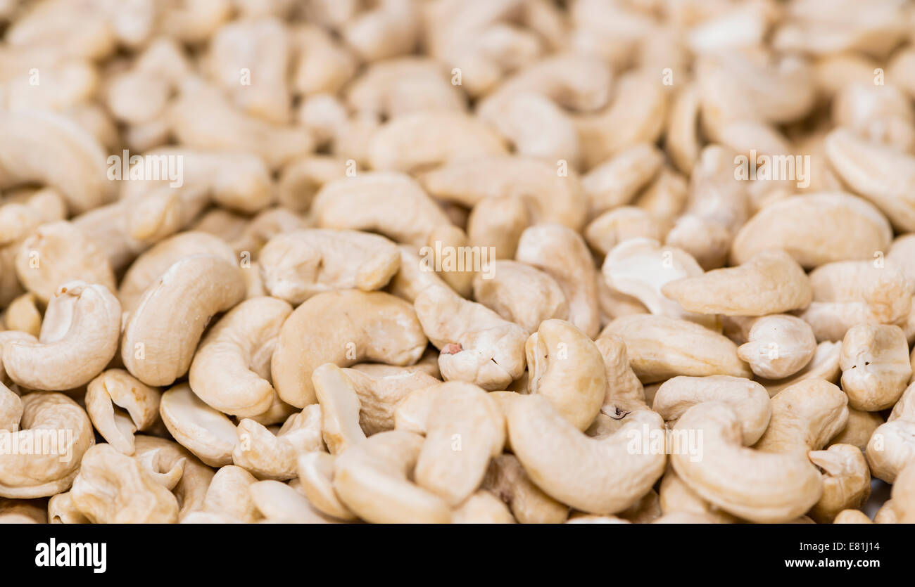 Cashew Nuts detailed close-up shot for use background image or as ...