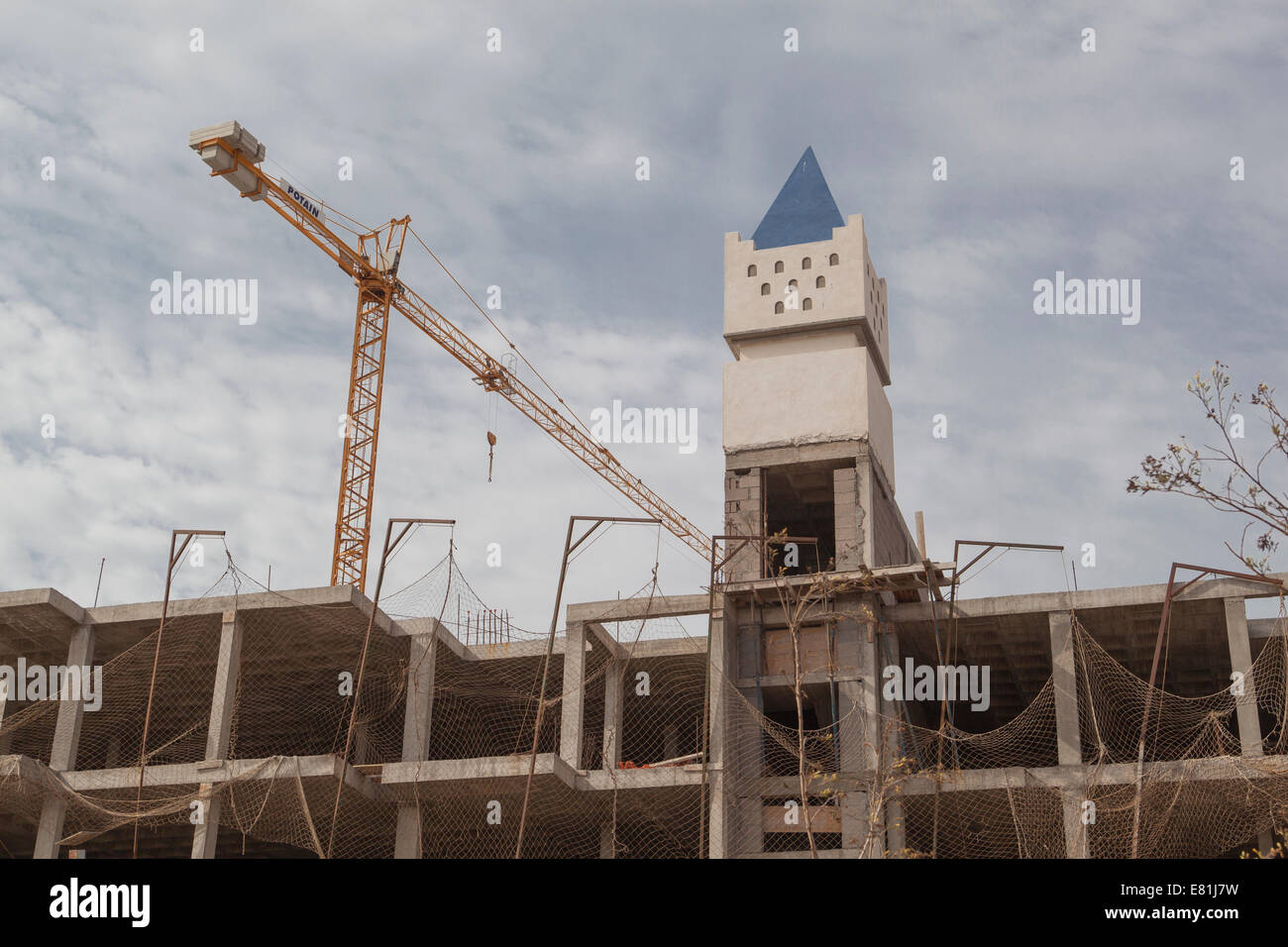 Canary Islands Tenerife unfinished building tower Stock Photo - Alamy