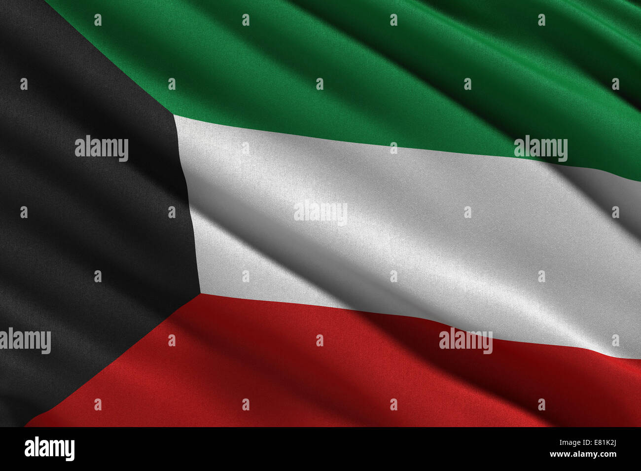 Flag of Kuwait Stock Photo - Alamy