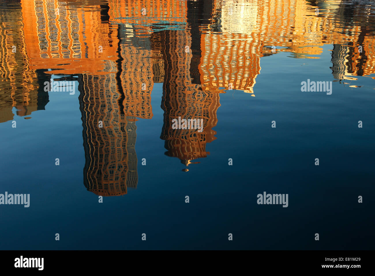 Reflection, Waterfront, City of Boston, Massachusetts, New England, USA ...