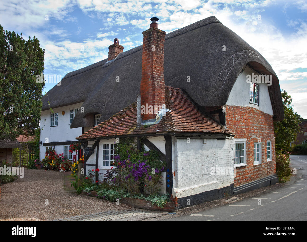 Thatched Cottage, Upton Grey, Hampshire, England Stock Photo - Alamy