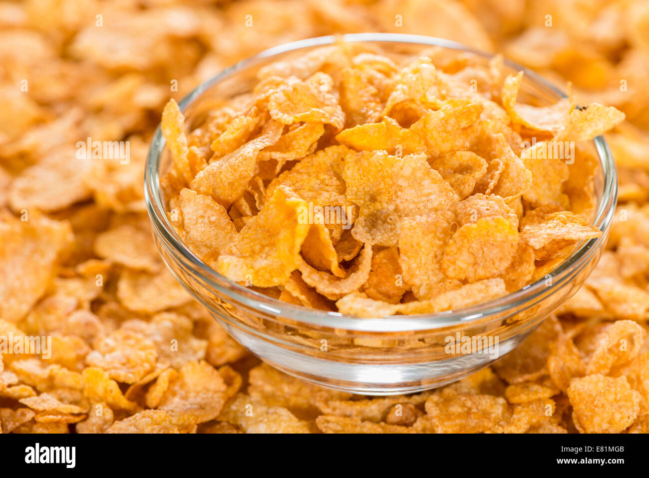 Cornflakes (close-up shot) for use as background image or as texture ...
