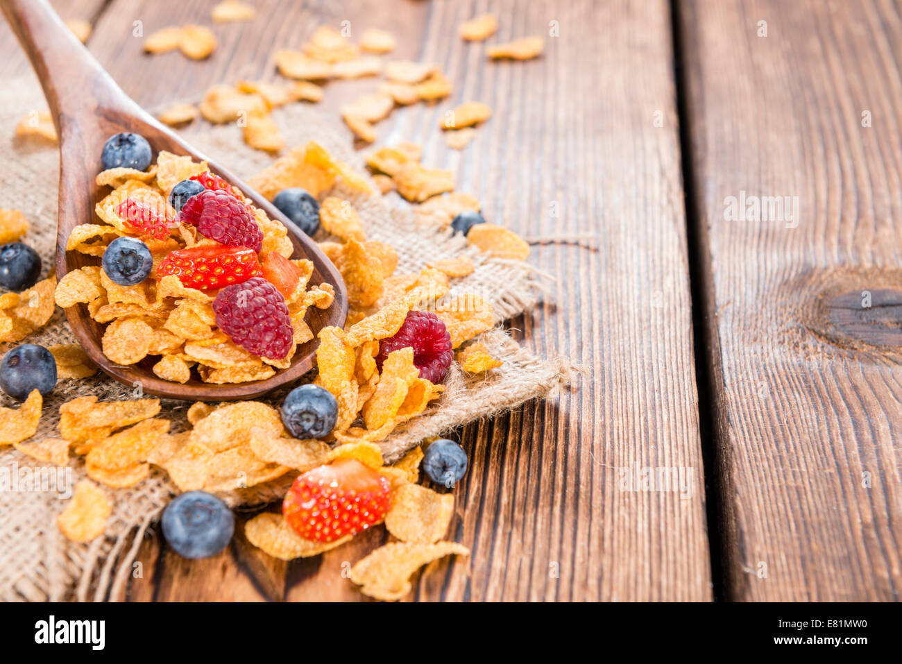 Different fruits corn flakes hi-res stock photography and images - Alamy