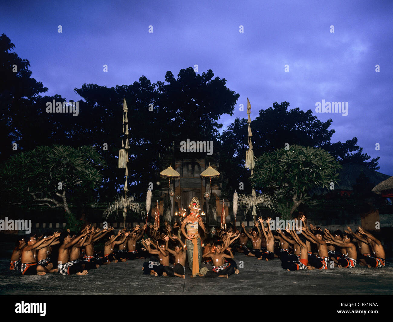 Dancers performing the Kecak dance, Ubud, Bali, Indonesia Stock Photo ...