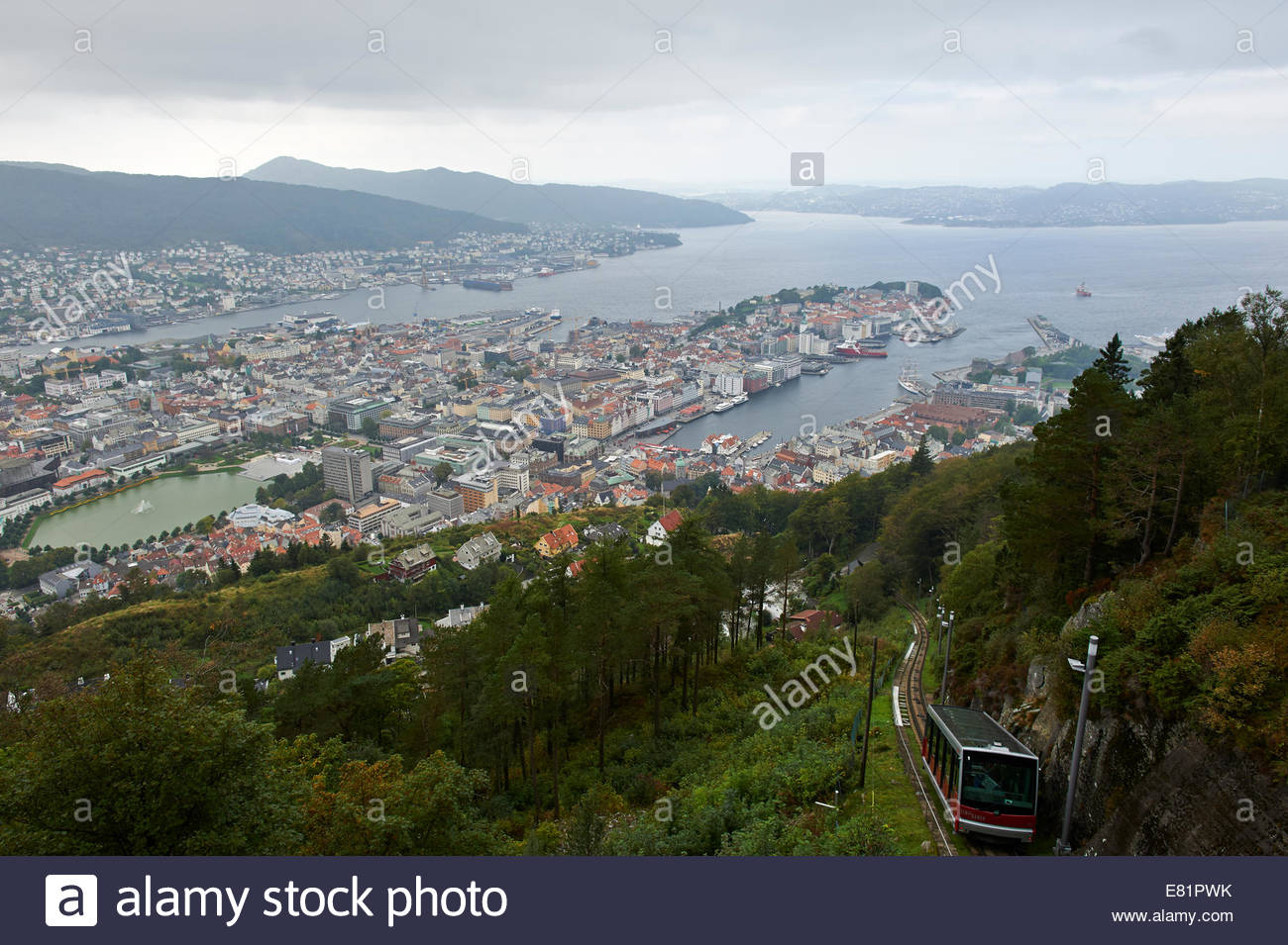 Floibanen Funicular Railway Bergen High Resolution Stock Photography ...