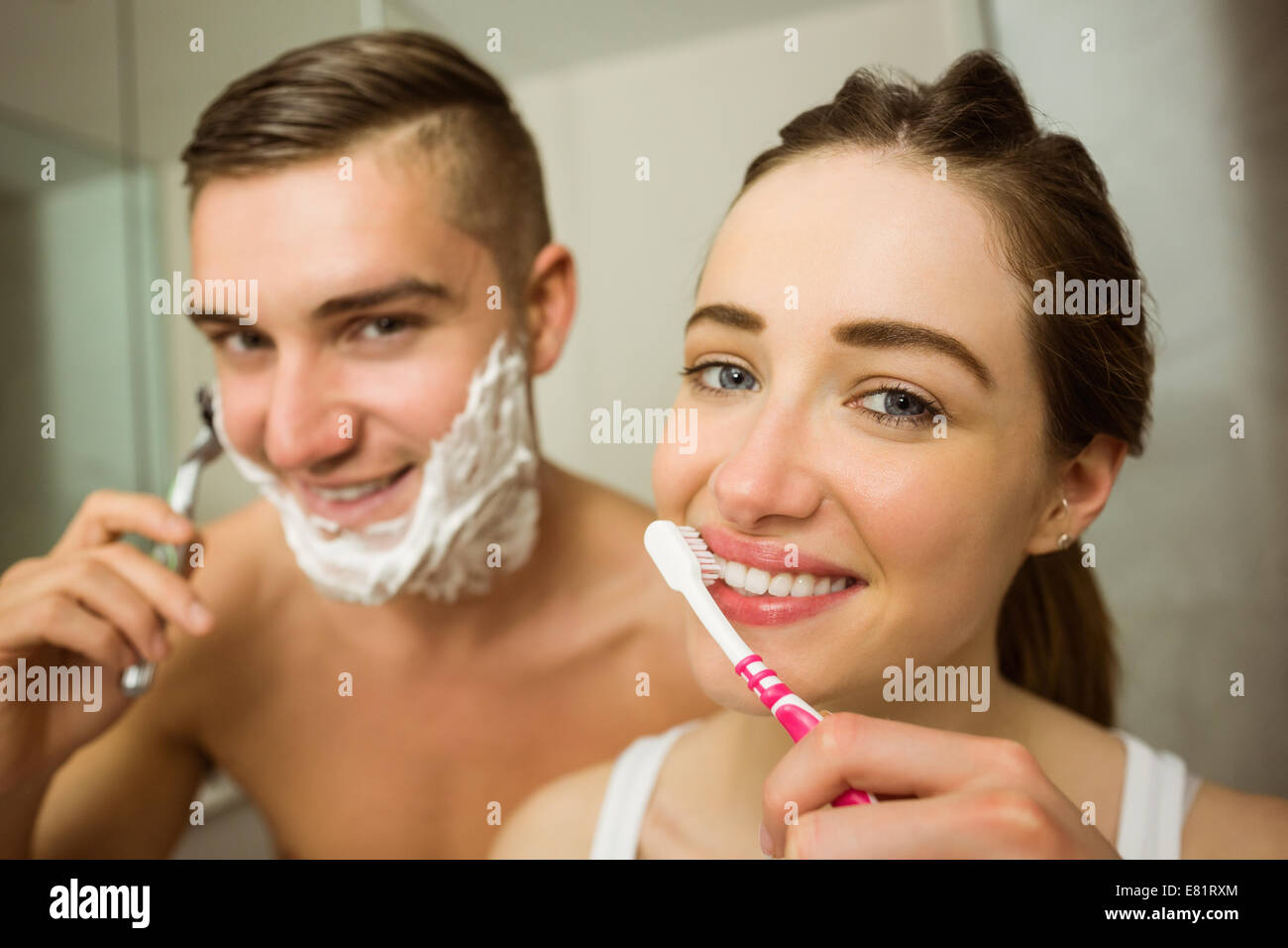 Happy man ready to cleaning the house hi-res stock photography and ...