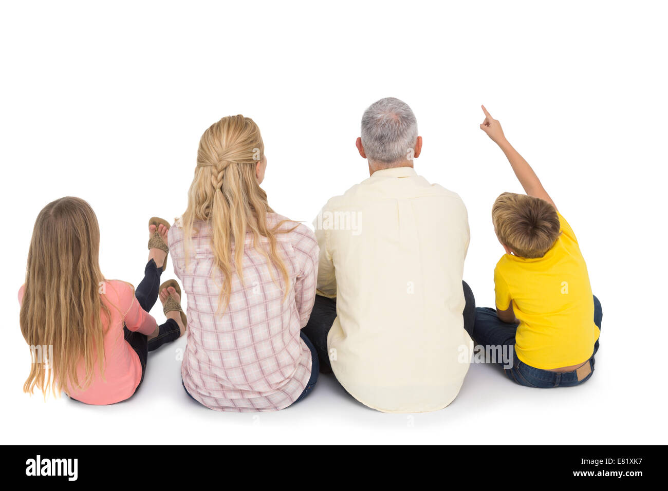 Mother pointing at child Cut Out Stock Images & Pictures - Alamy