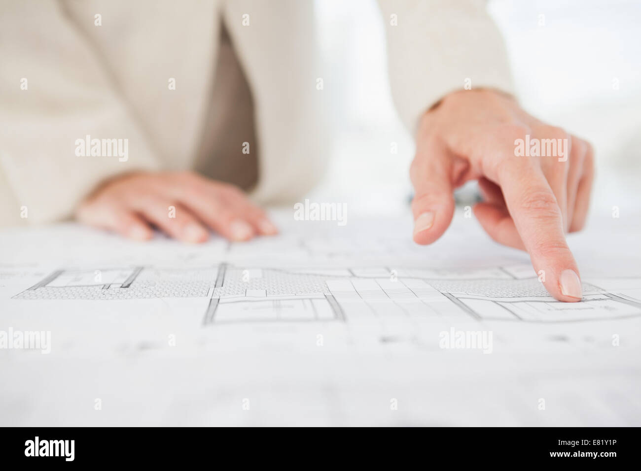 Close up of woman pointing Stock Photo - Alamy