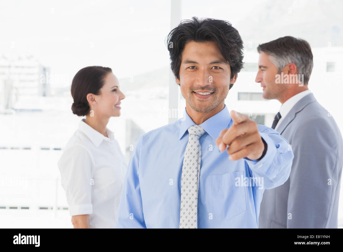 Mature adult businessman pointing camera hi-res stock photography and ...