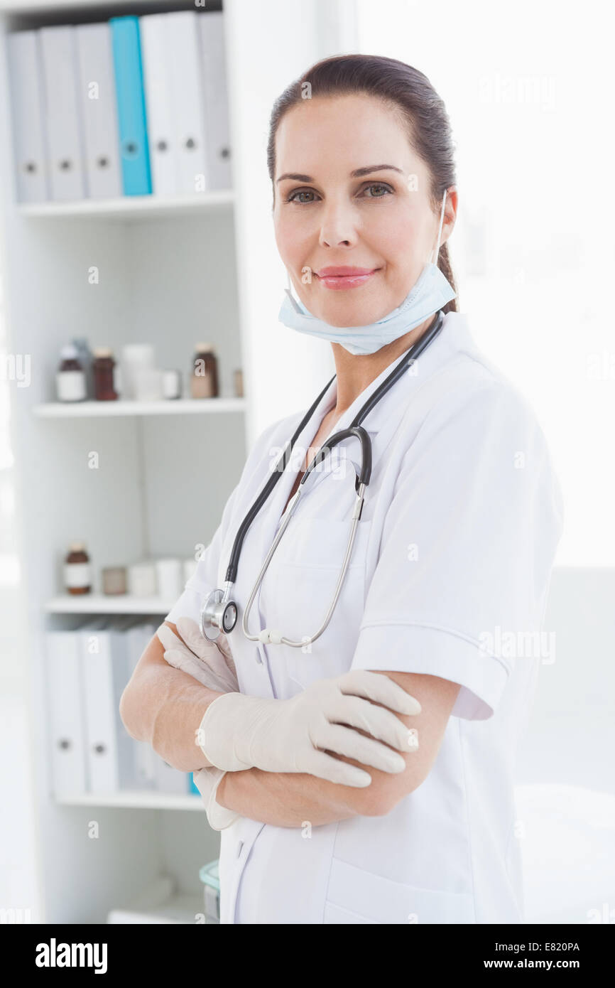 Doctor smiling towards the camera Stock Photo - Alamy