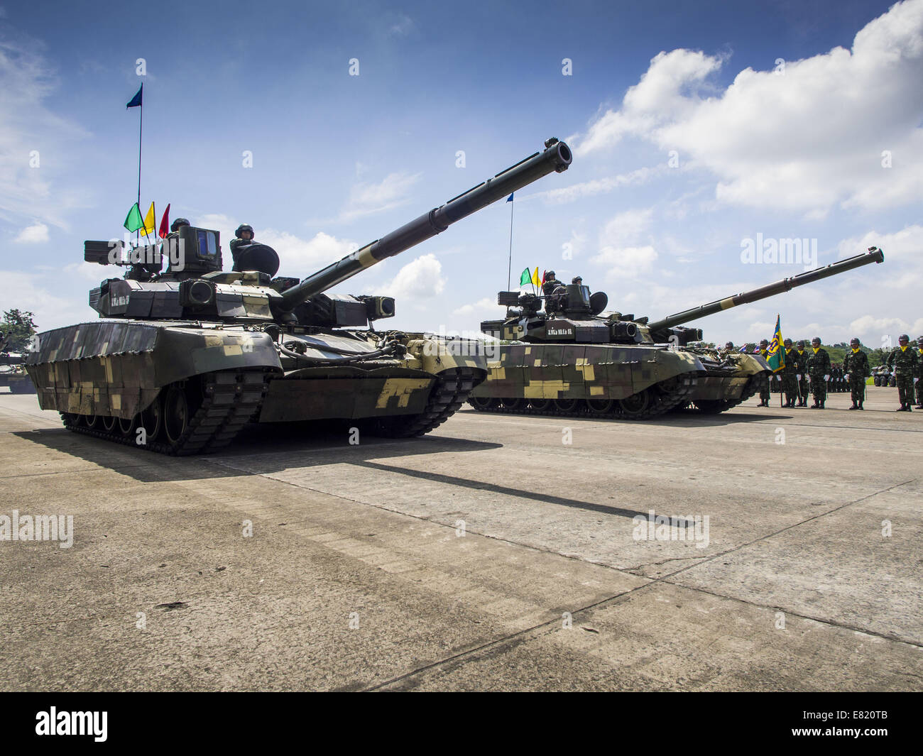 Nakhon Nayok, Thailand. 29th Sep, 2014. Royal Thai Army T-84 main ...