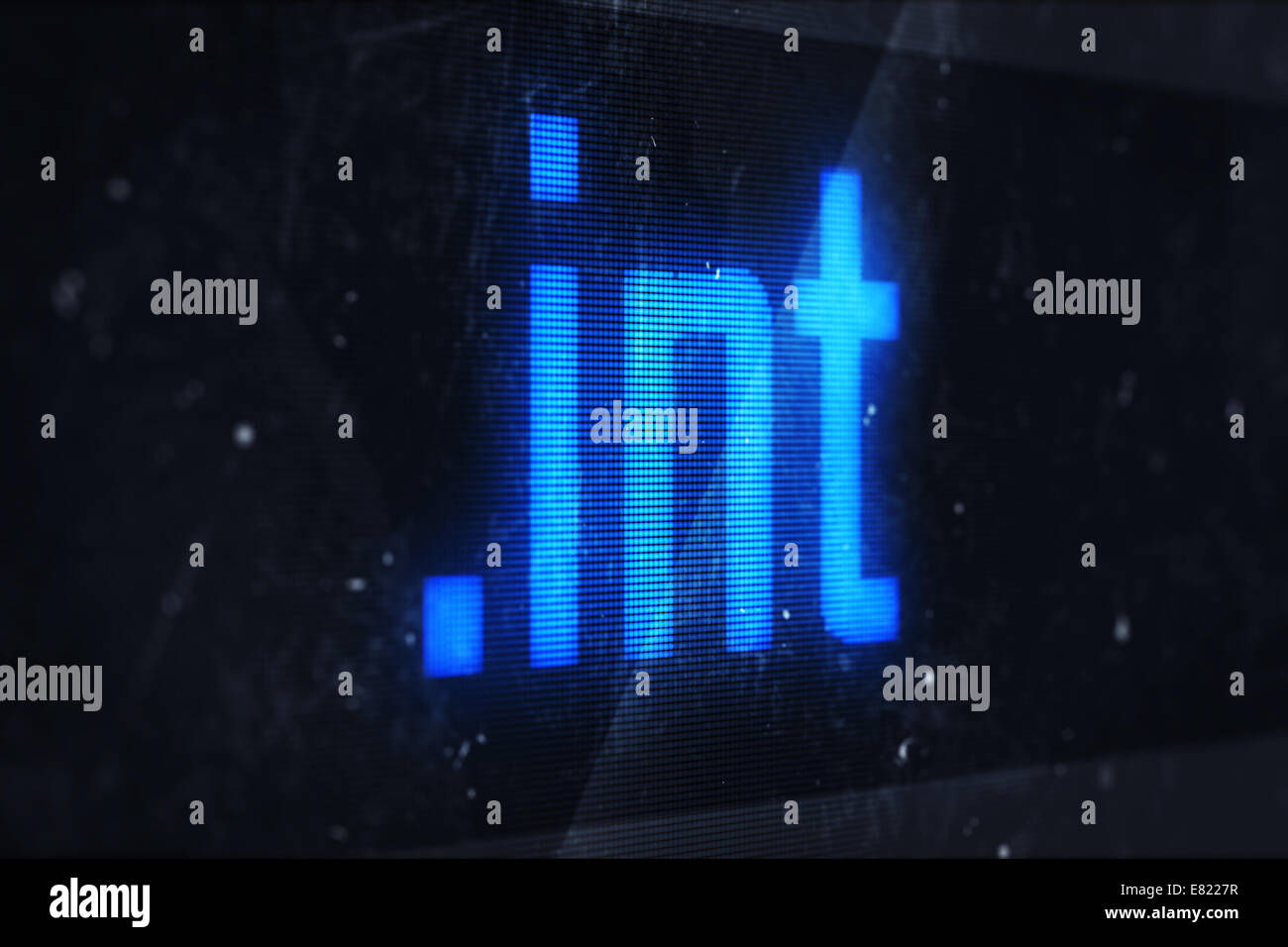 3d illustration of int domain names and internet concept digital screen ...