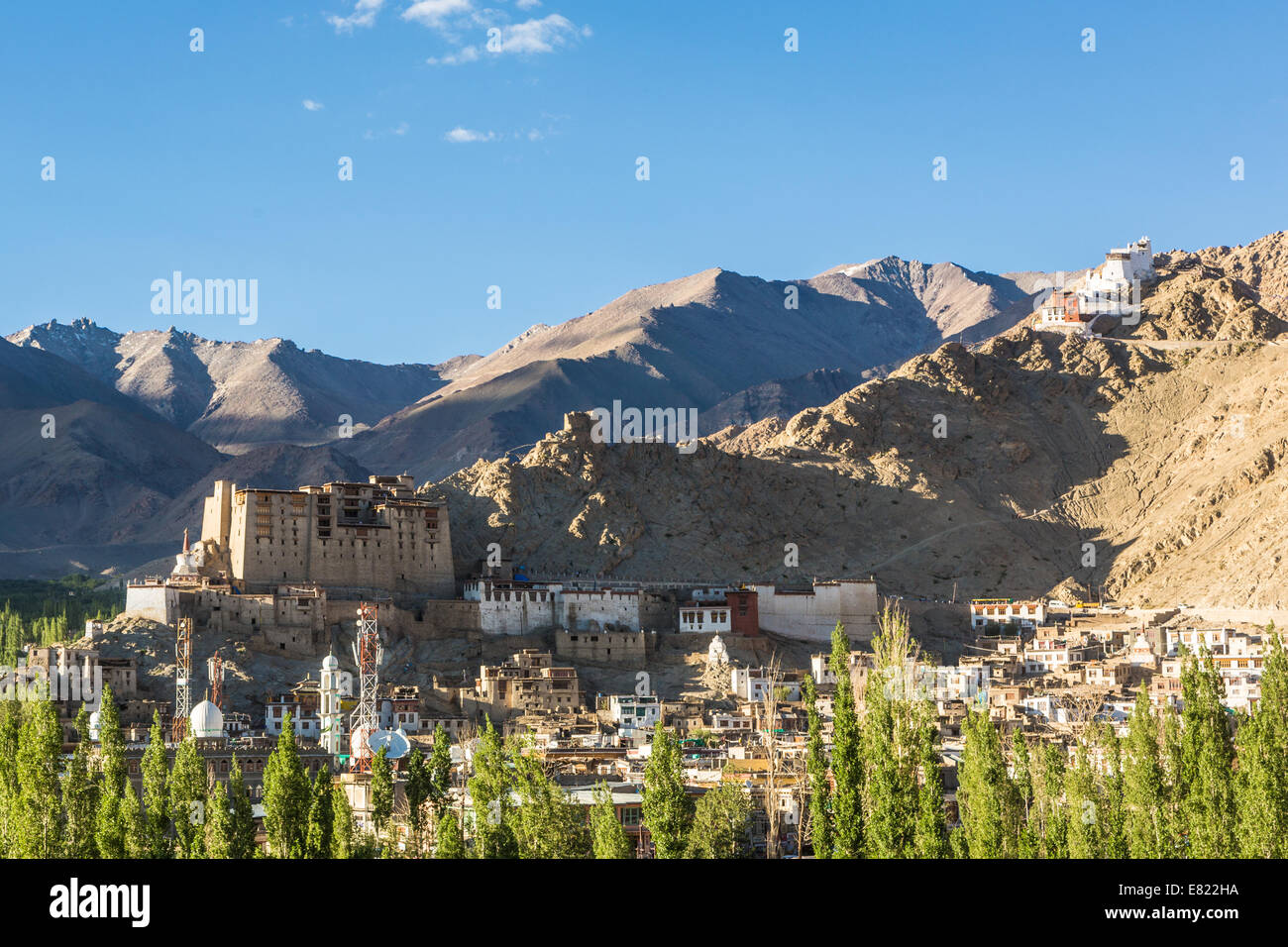 Leh Palace and a view of the village in Ladakh, India Stock Photo - Alamy