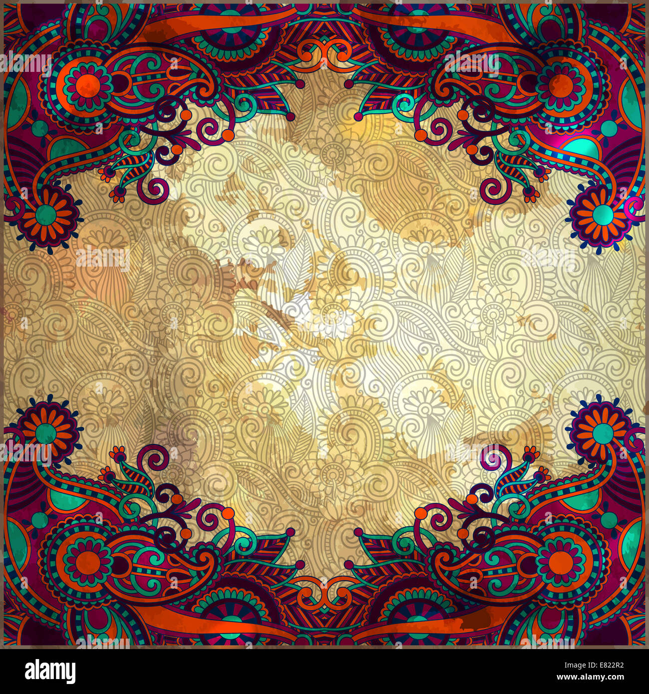 floral vintage frame Stock Photo - Alamy