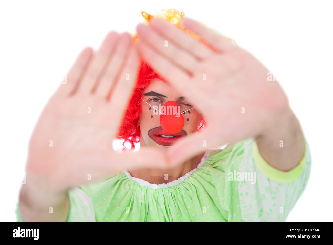 Framing face with hands hi-res stock photography and images - Alamy