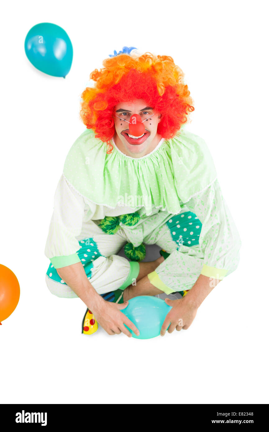 Funny clown smiling at camera Stock Photo - Alamy