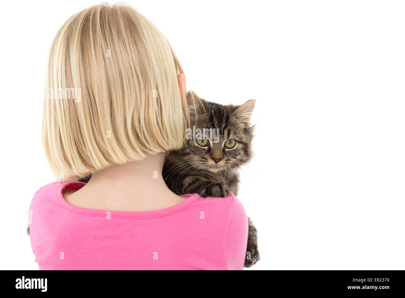 Cute female holding cat Cut Out Stock Images & Pictures - Alamy