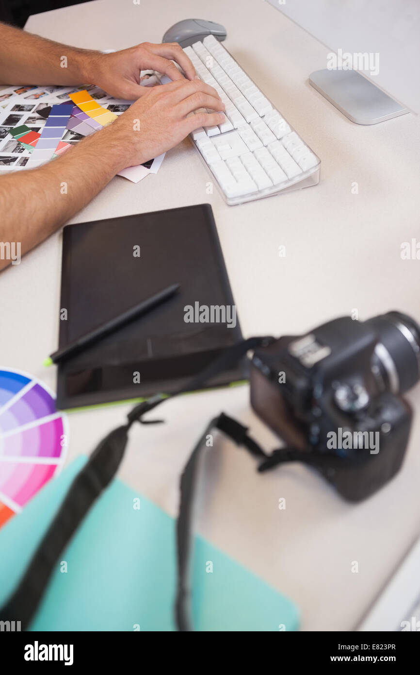 Designer working on his computer Stock Photo - Alamy