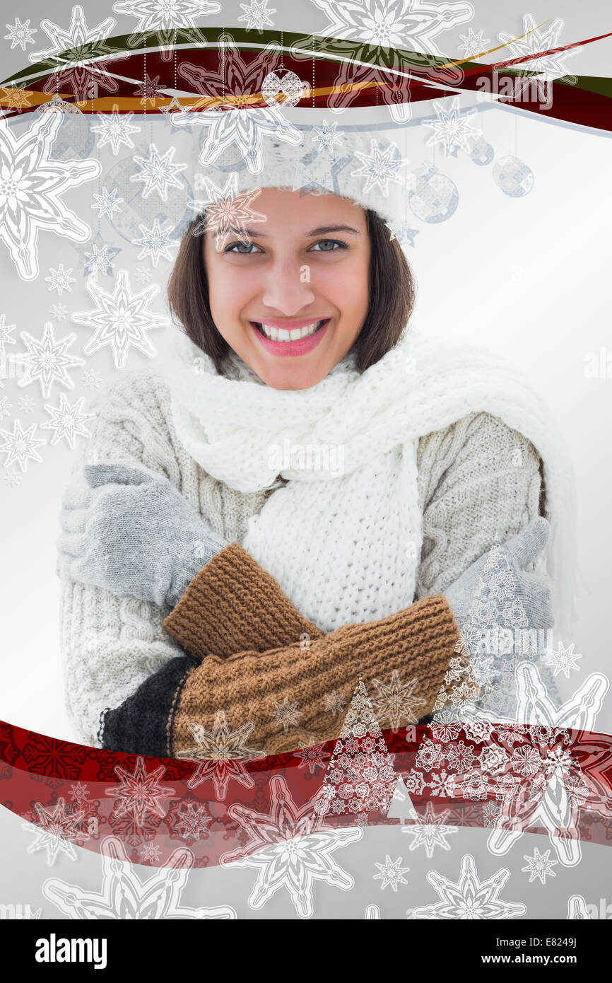 Pretty brunette in warm clothes Stock Photo - Alamy