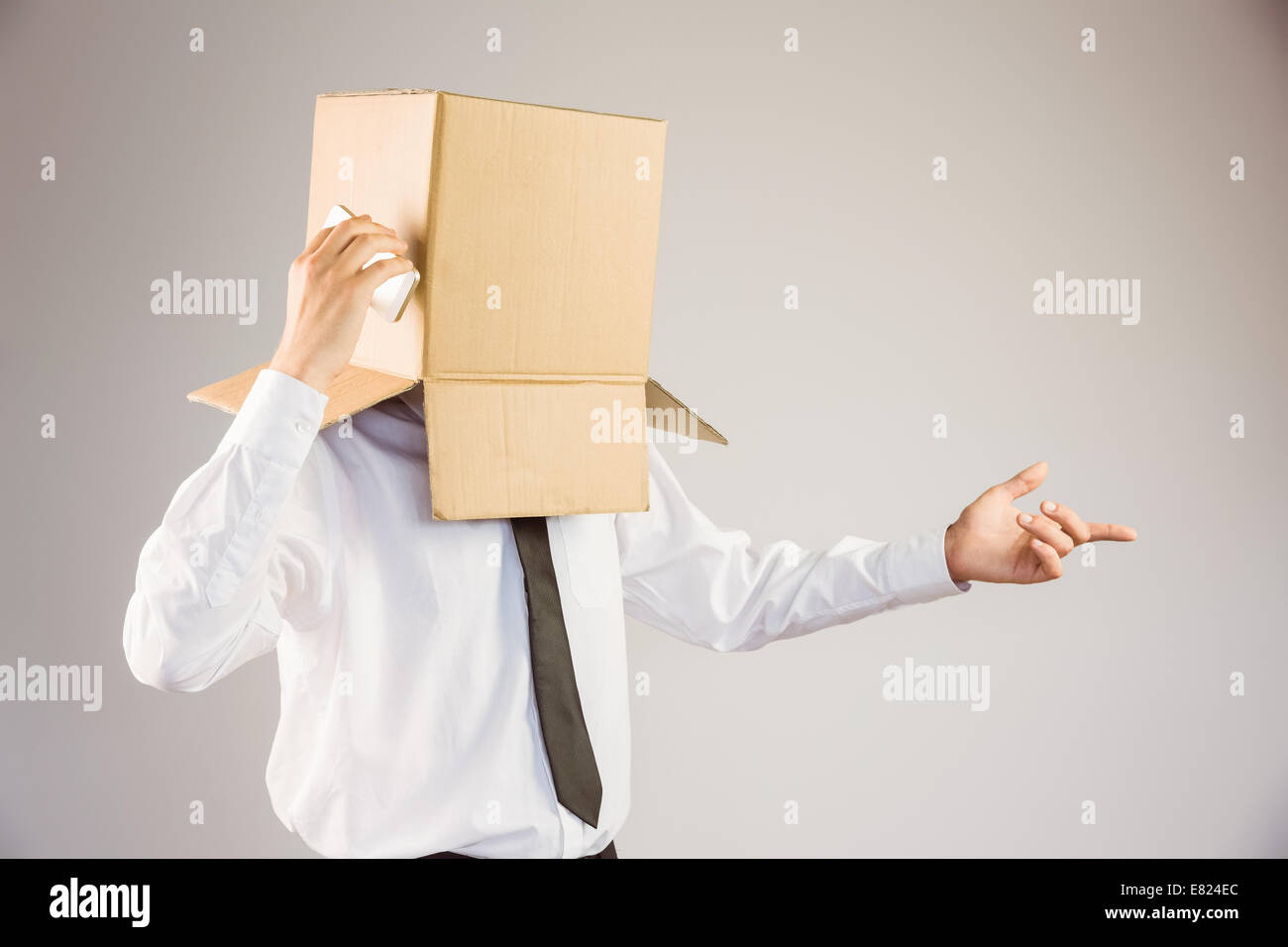 Anonymous businessman with his smartphone Stock Photo - Alamy